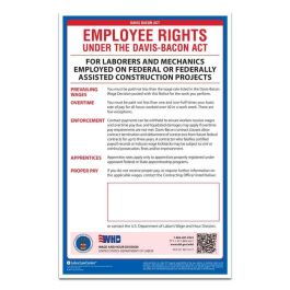 Davis-Bacon Poster | Government Construction Posters