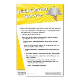 Giving Great Service Poster | Wait Staff Posters | Restaurant Industry ...