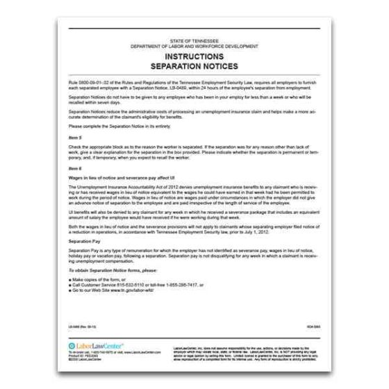Tennessee Separation Form | Tennessee Legal Separation | Tennessee ...