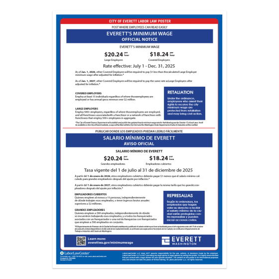 Everett Minimum Wage Poster