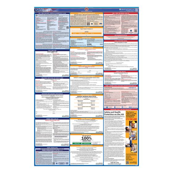 2025-2026 Vermont Labor Law Poster | State, Federal, OSHA in One Single ...