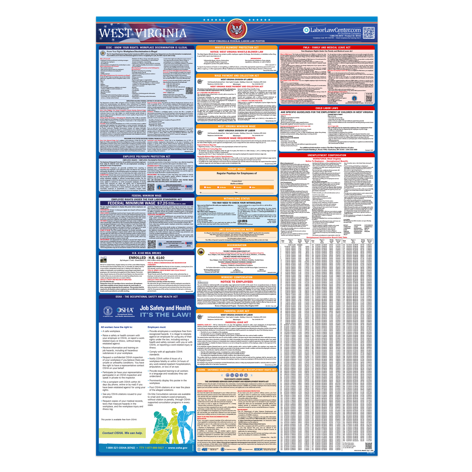 2026 West Virginia Labor Law Poster | State, Federal, OSHA in One ...
