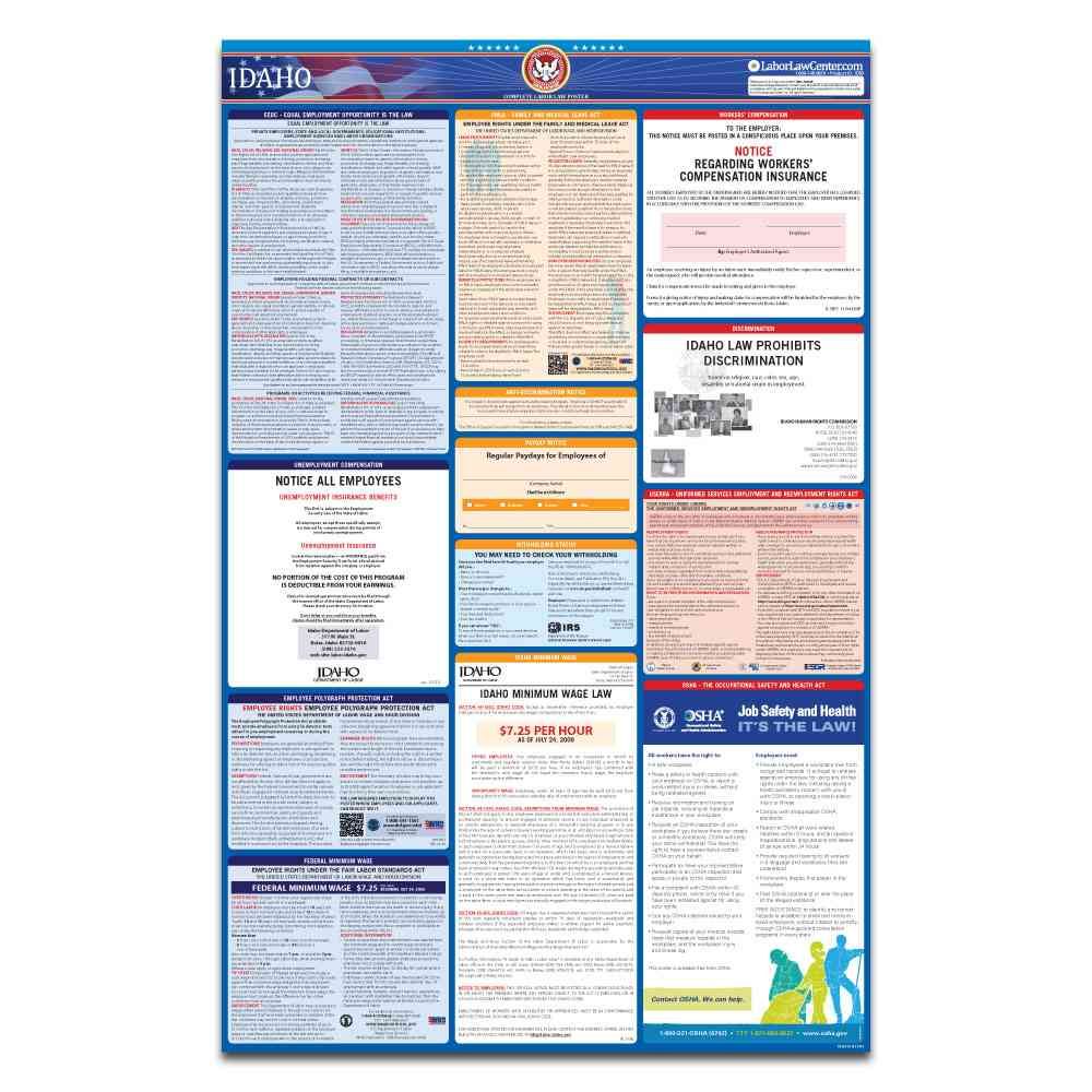 2017 Idaho Labor Law Poster + Replacement Poster Program from ...