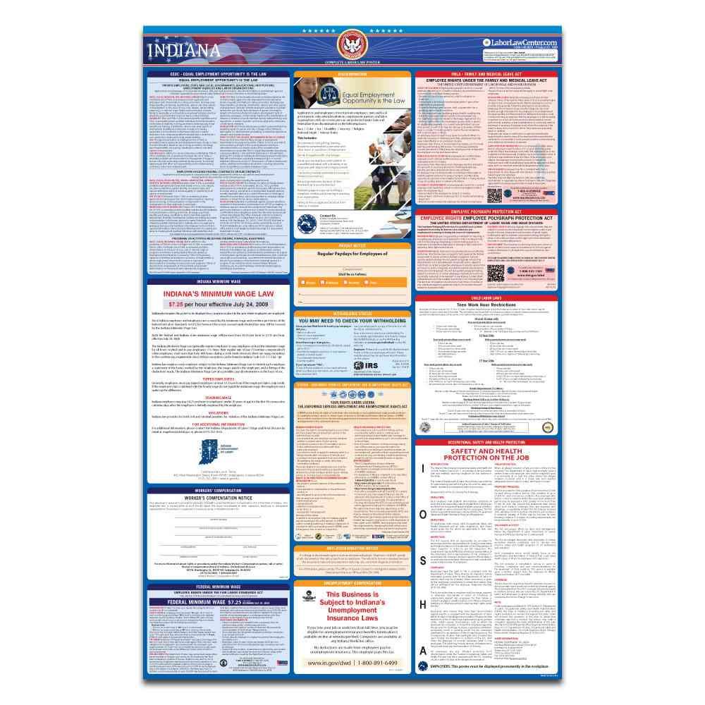 2017 Indiana Labor Law Poster + Replacement Poster Program from ...