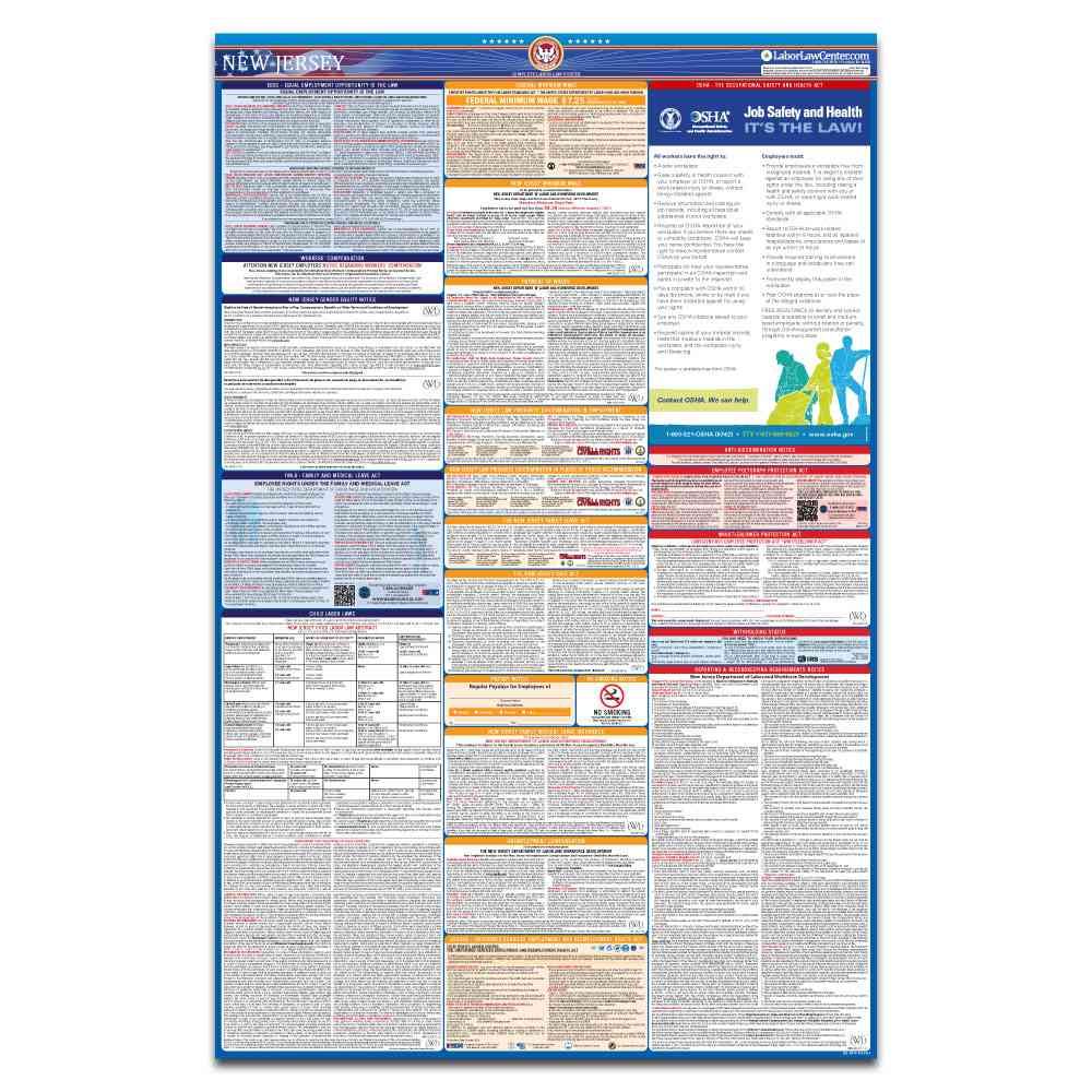 2017 New Jersey Labor Law Poster + Replacement Poster Program from ...