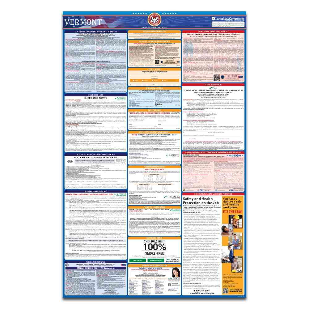 2017 Vermont Labor Law Poster + Replacement Poster Program from ...