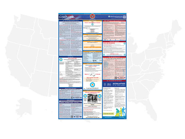 2024 Labor Law Posters - State, Federal & OSHA Poster - Meets Mandatory Requirements ...